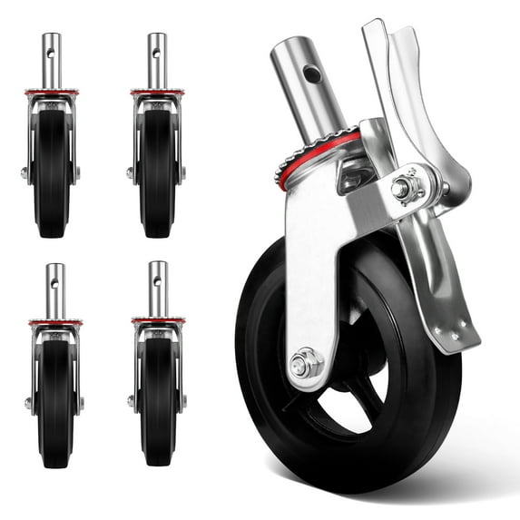 4 Pack Scaffolding Wheels, Dual Locking Casters, 360 Degrees Rotation ...