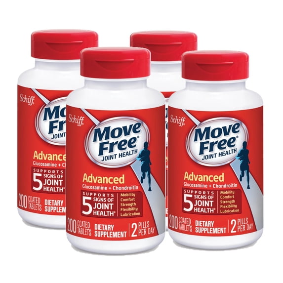 Schiff Move Free Advanced Joint Supplement, Glucosamine, Chondroitin ...