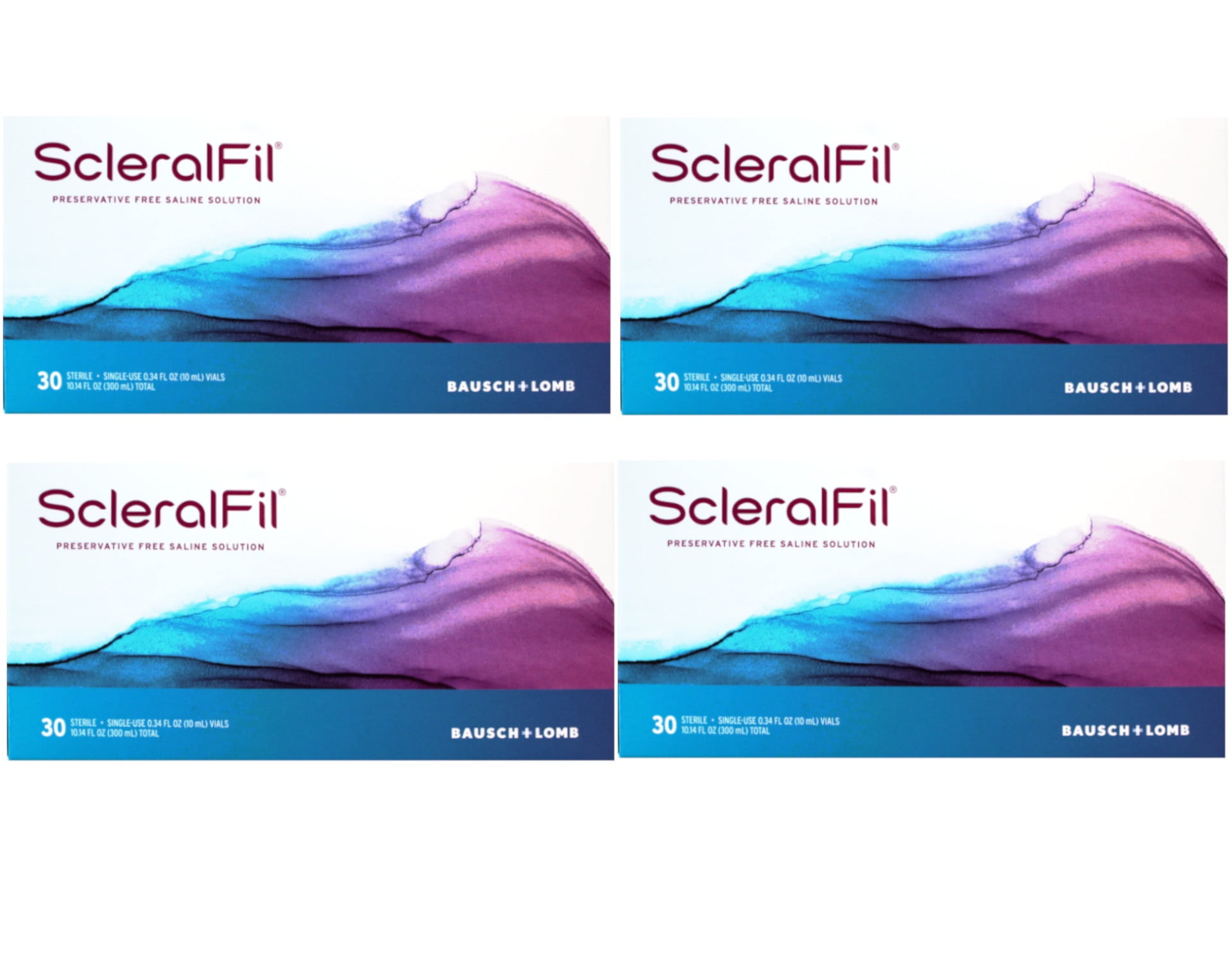 ScleralFil Preservative Free Saline Solution, 0.34 Fl Oz Vials, 30 ...
