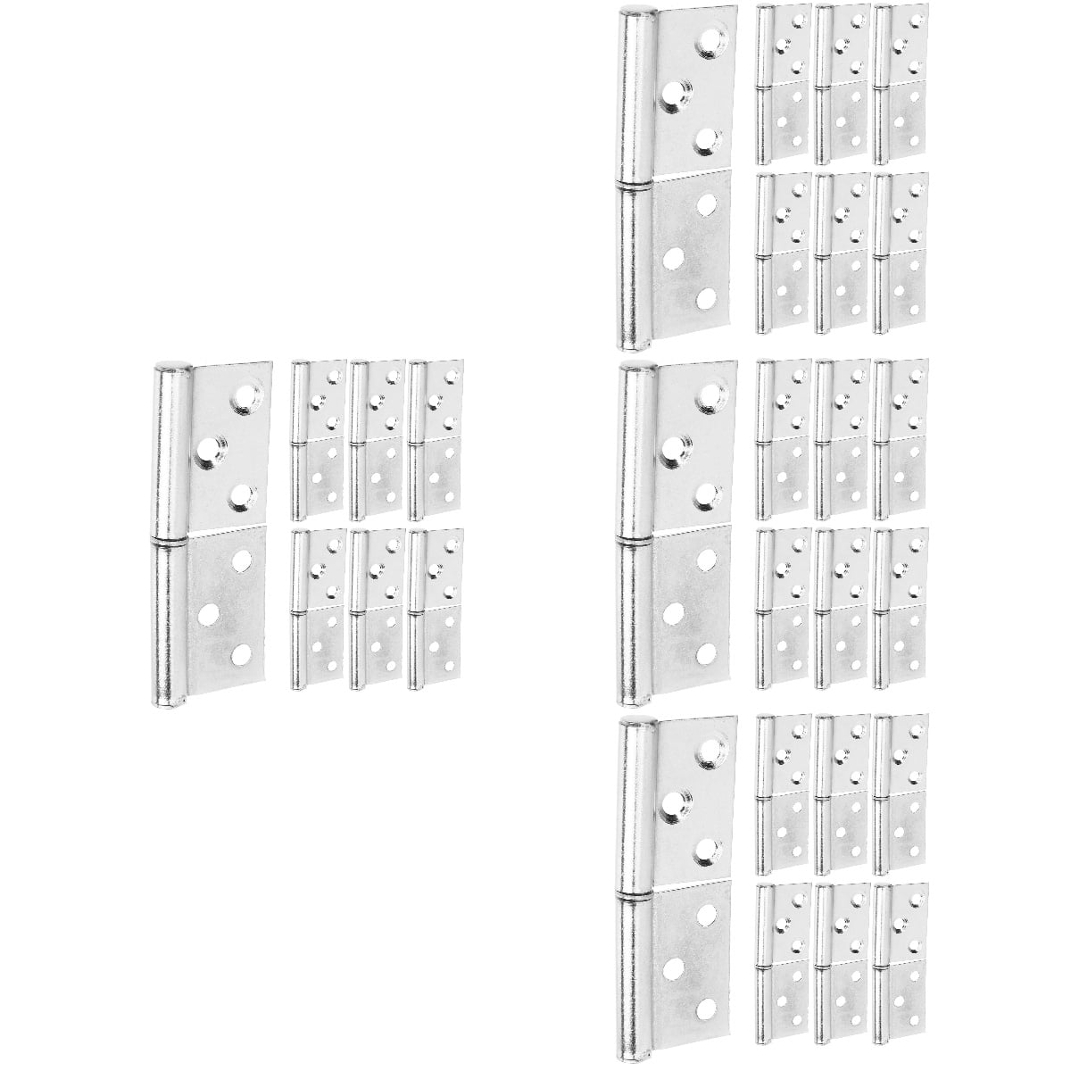 4 Pack Screen Door Hinges Gate Black Matte Latch Reinforcement Plate ...