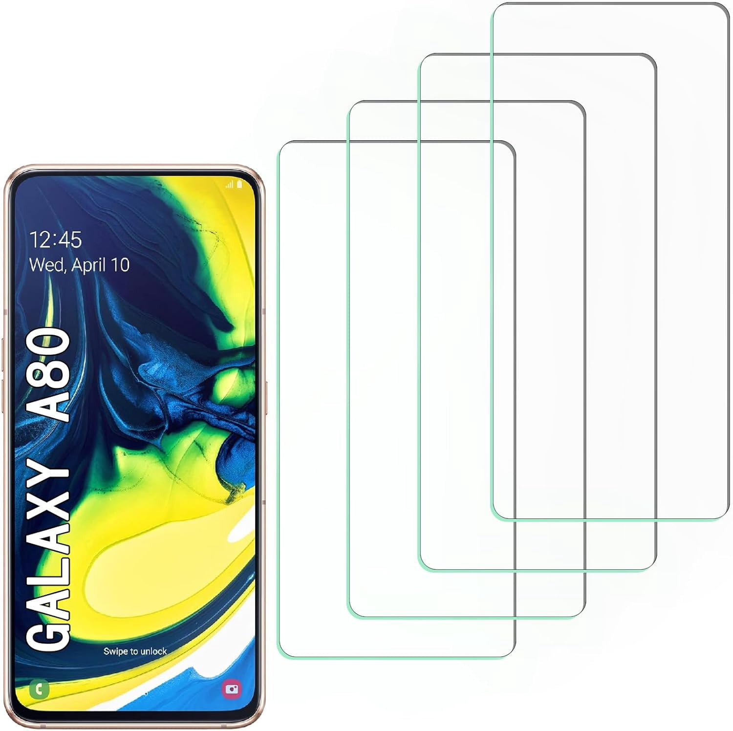 [4 Pack] Screen Protector Compatible with Samsung Galaxy A80,Scratch ...