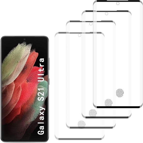 [4 Pack] Screen Protector Compatible with Samsung Galaxy S21 Ultra ...