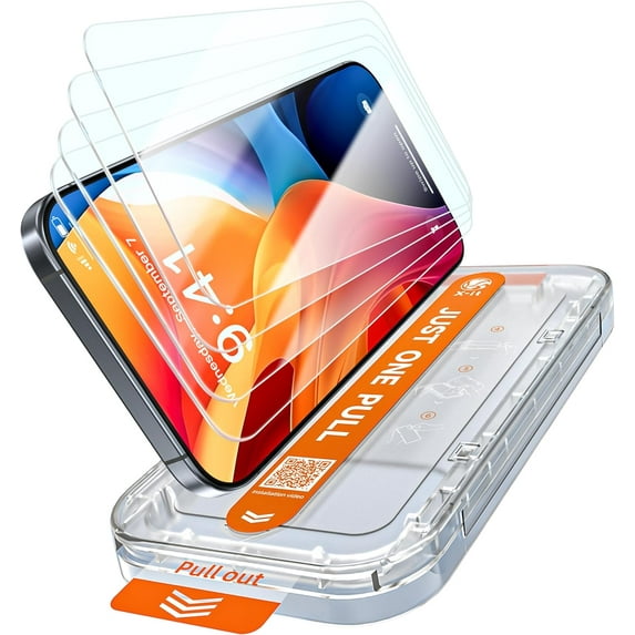 4 Pack Screen Protector Tempered Glass for iPhone 17 Pro Max with Auto ...