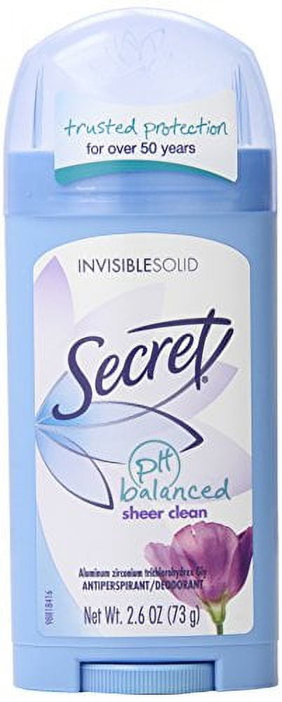 4 Pack Secret Anti-Perspirant Deodorant Invisible Solid Sheer Clean 2. ...