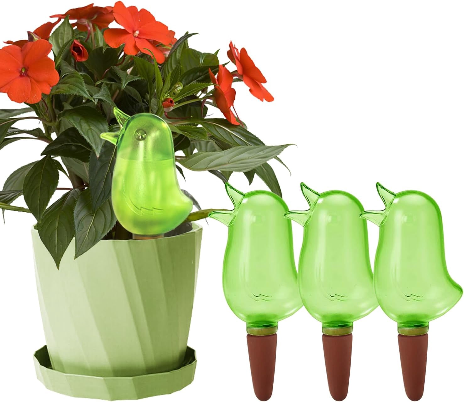 4 Pack Self Watering Spikes, Indoor Plant Watering Globes, Bird Shape ...