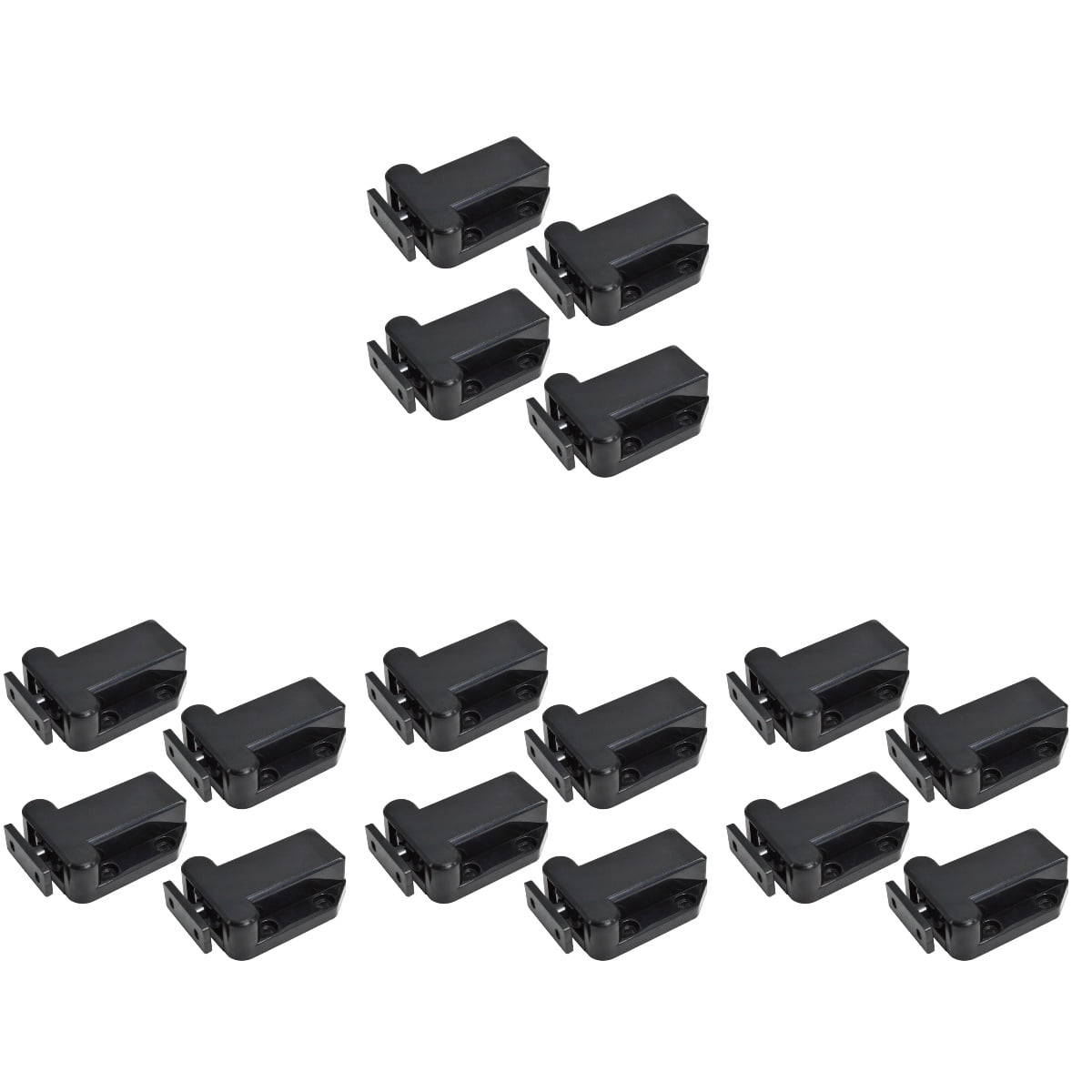 4 Pack Self-locking Door Catch Cabinets Black Knobs Adjustable Latch ...