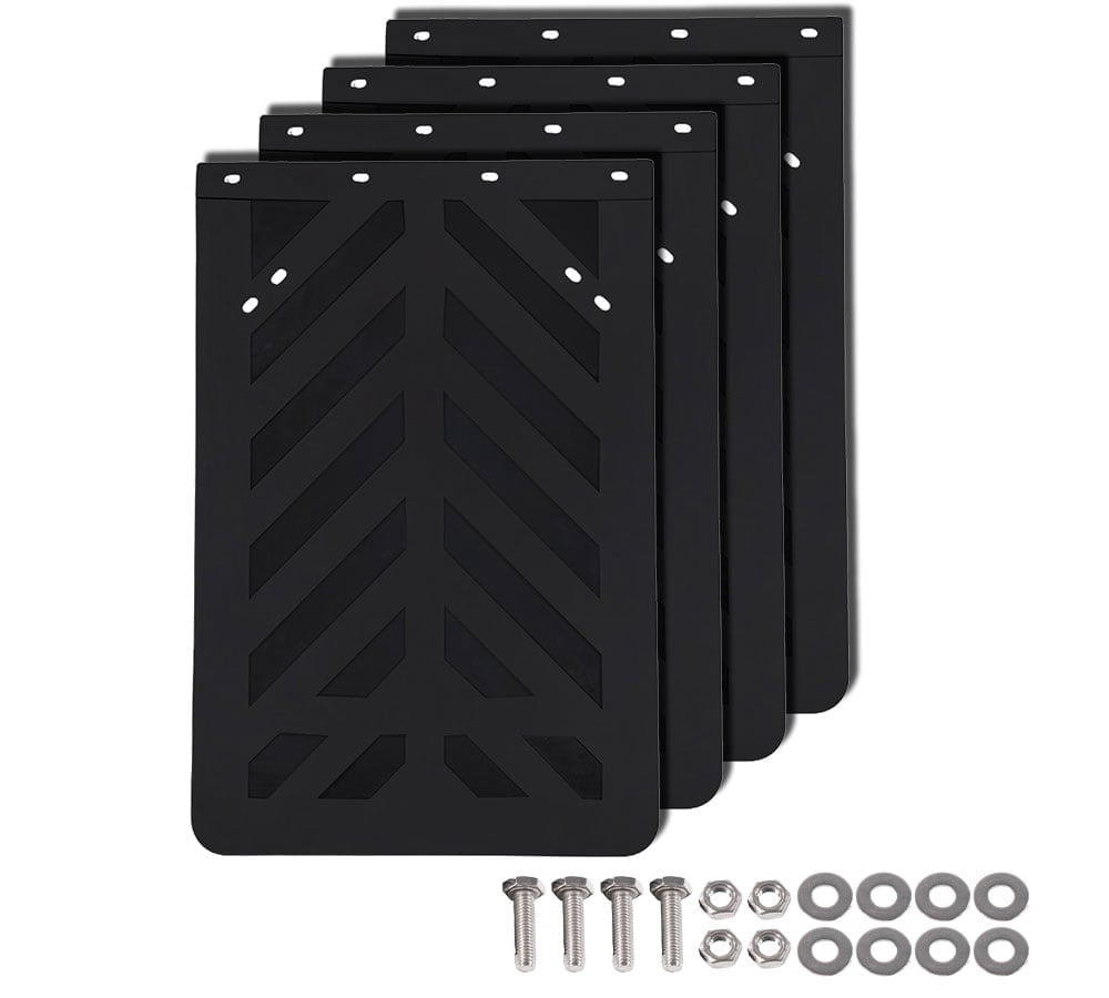 4 Pack Semi Truck and Trailers Mud Flaps - 24"x36" Black Stripped ...