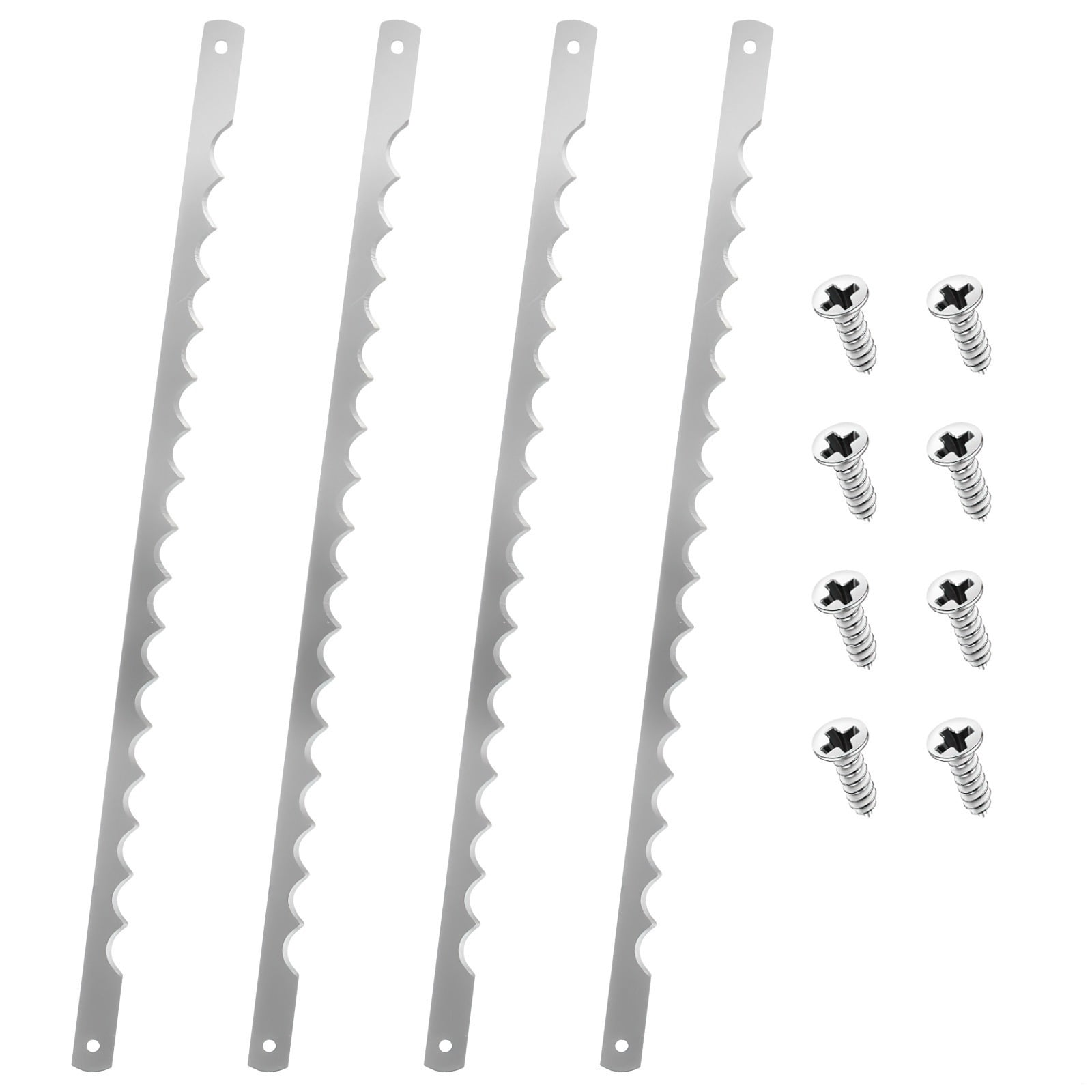 4 Pack Serrated Knife Blades, 10.8 Inch Universal Metal Replacement for ...