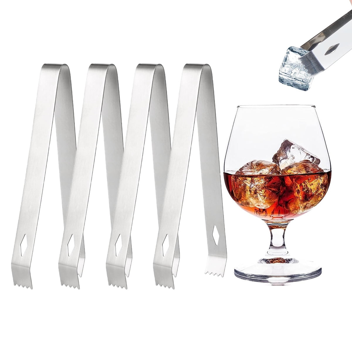 4 Pack Serving Tongs Ice Tongs, Stainless Steel Food Appetizer Tongs ...
