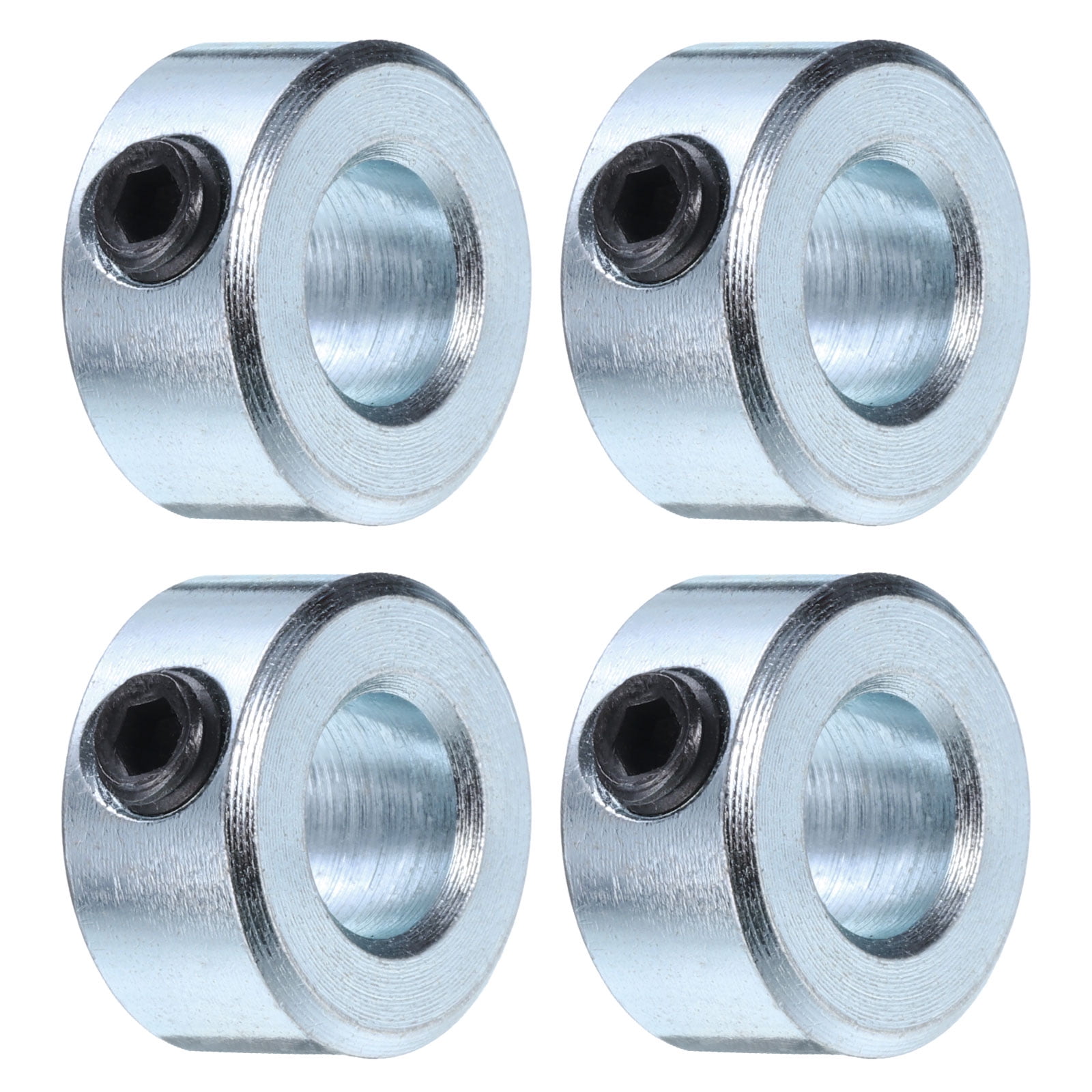 4 Pack Set Screw Collars 5/16" Bore Zinc Plated Steel Shaft Collars, 5/8" OD, 5/16" Width Axle ...