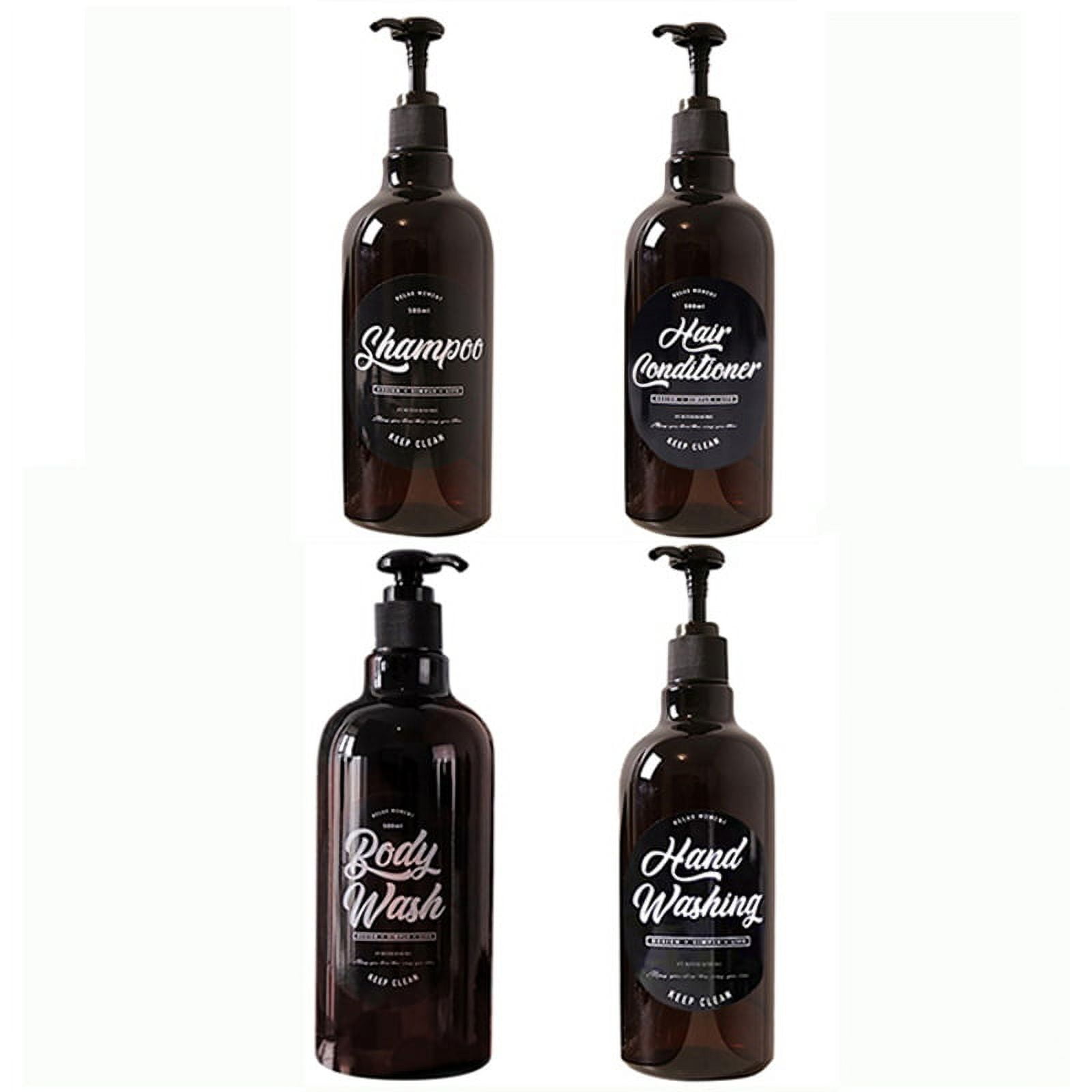4 Pack Shampoo Conditioner Dispenser, 16.9oz/500ml PET Shampoo ...