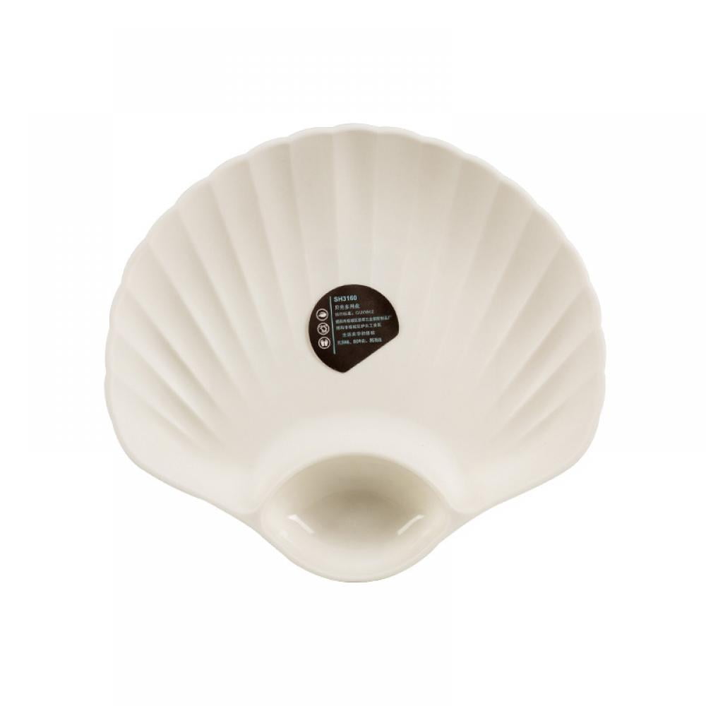 4 Pack Shell Plastic Serving Trays, Serving Platters, Reusable Trays ...