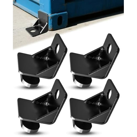 4 Pack Shipping Container Anchors, Heavy Duty Side Twist Lock Triangle ...