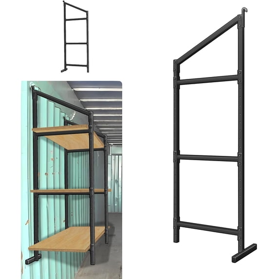 4 Pack Shipping Container Shelves Bracket with 60"(H) X 24"(W) DIY ...
