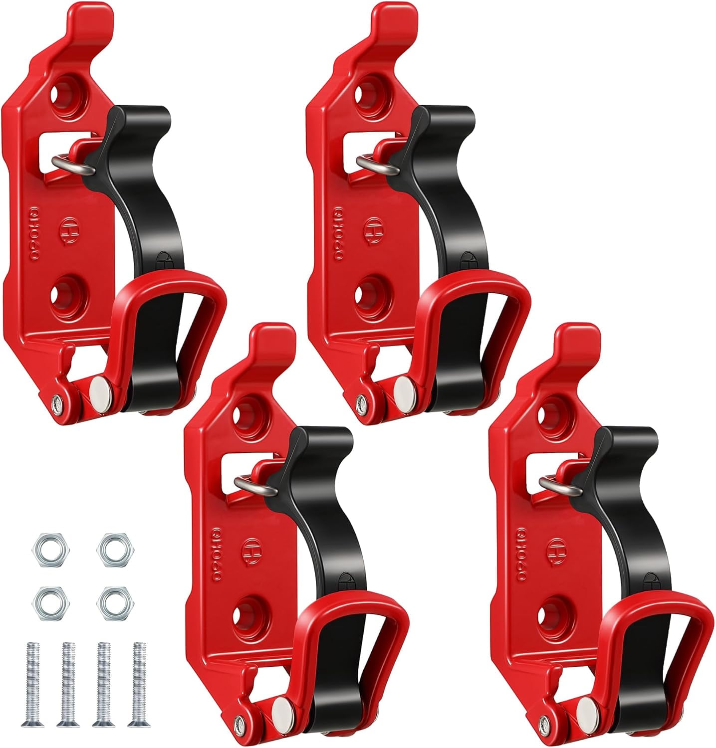 4 Pack Shovel Mount for Roof Rack, Quick Fist Clamp for Mounting Tools, Metal Rubber Clamp Mount ...