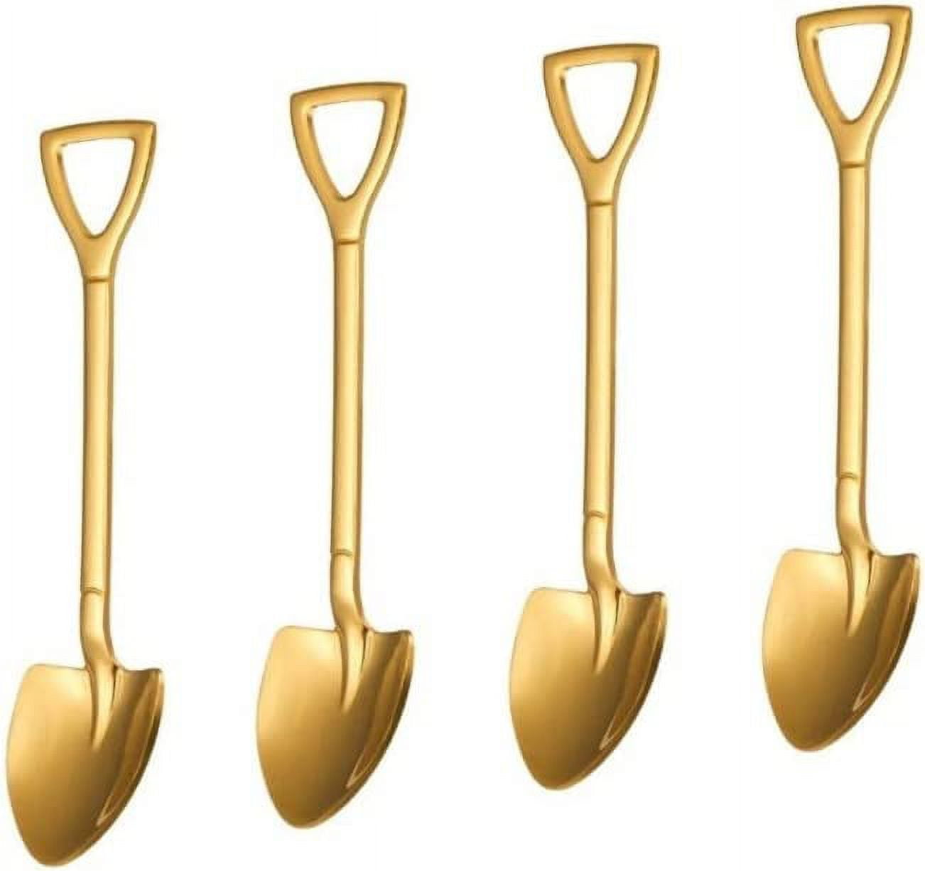 4 Pack Shovel Shape Demitasse Espresso Spoons, 4.7 Inches Stainless ...