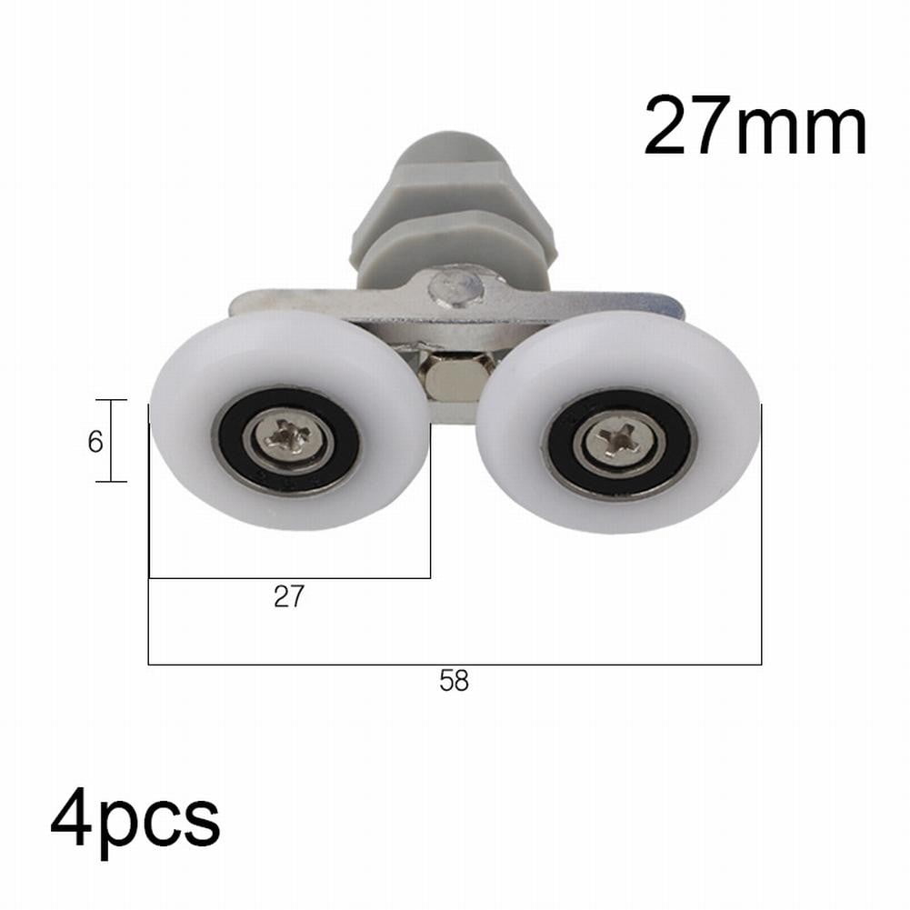 4 Pack Shower Door Roller Wheels for 19/23/25/27mm Diameter - Walmart.com