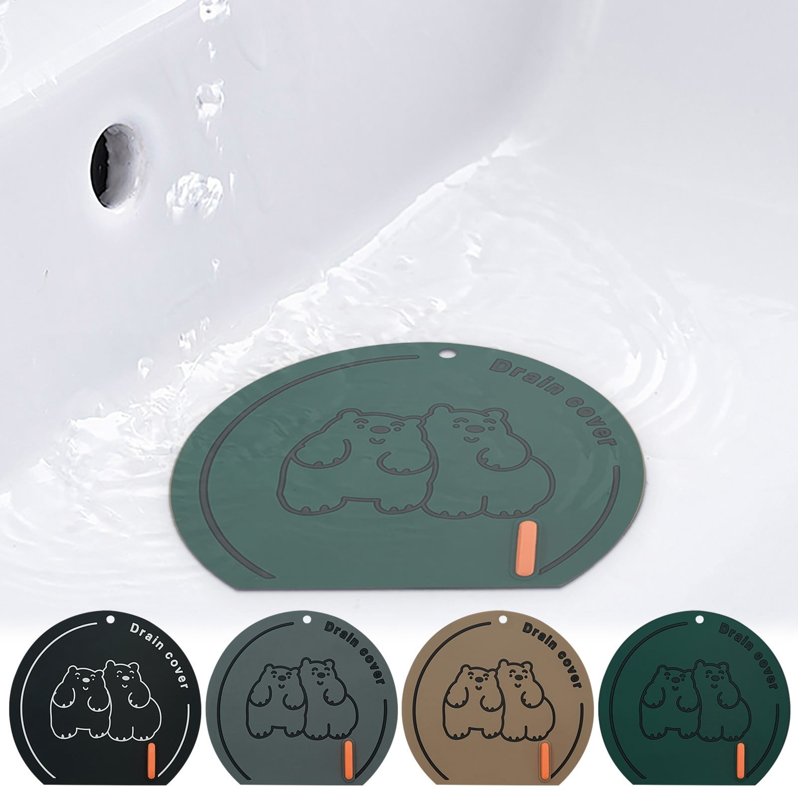 4-Pack Silicone Floor Drain Cover, Filtering Seal Mat for Kitchen ...