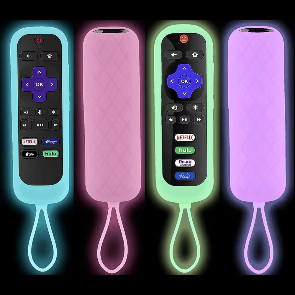 4 Pack Silicone Protective Case for TCL Roku TV Remote Replacement ...