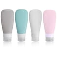 4-Pack Silicone Travel Bottles,1.3oz Leak-Proof Refillable Toiletry ...