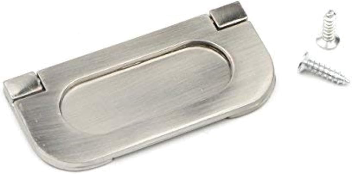 4 Pack Silver Recessed Zinc Alloy Drawer Handle Flush Pull Cabinet ...