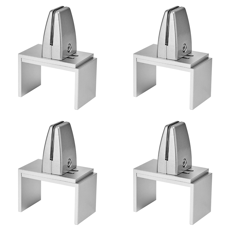 4 Pack Silver Sneeze Guard Clamp Support Office Desk Partition Holder ...