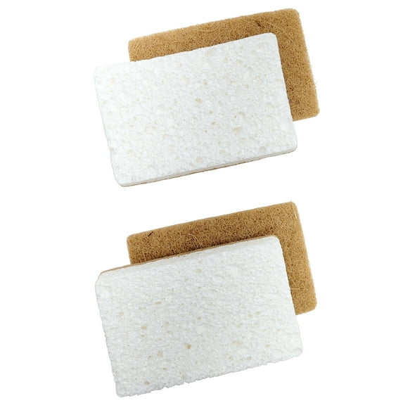 4-Pack Simply Good Biodegradable Scrub Sponges - Durable All-Natural ...