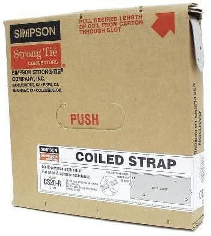 4 Pack Simpson Strong Tie CS20-R 20-Gauge Coiled Strap 1-1/4" x 25 ...