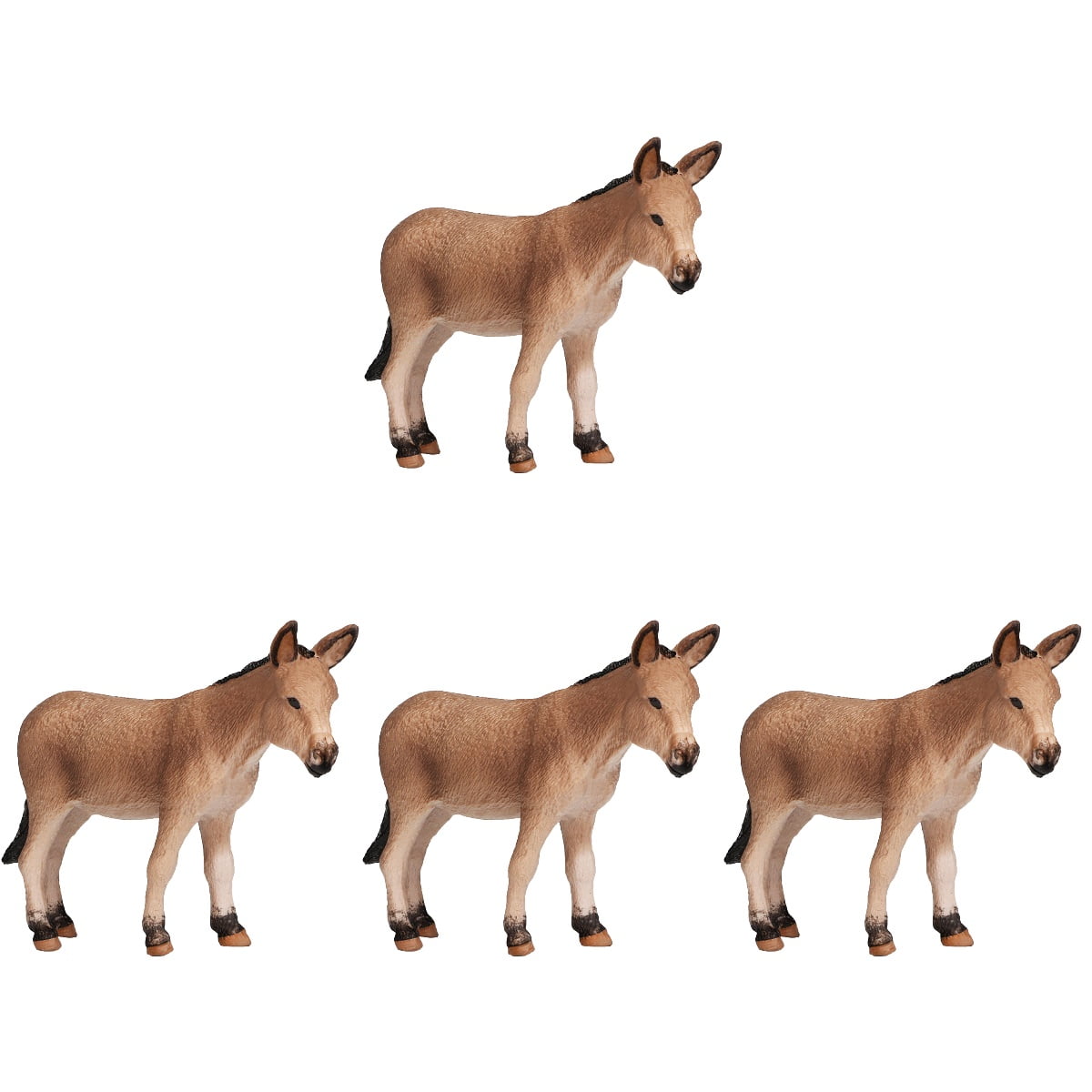 4 Pack Simulated Donkey Kids Toys Donkey Models Toys for Kids Farm ...