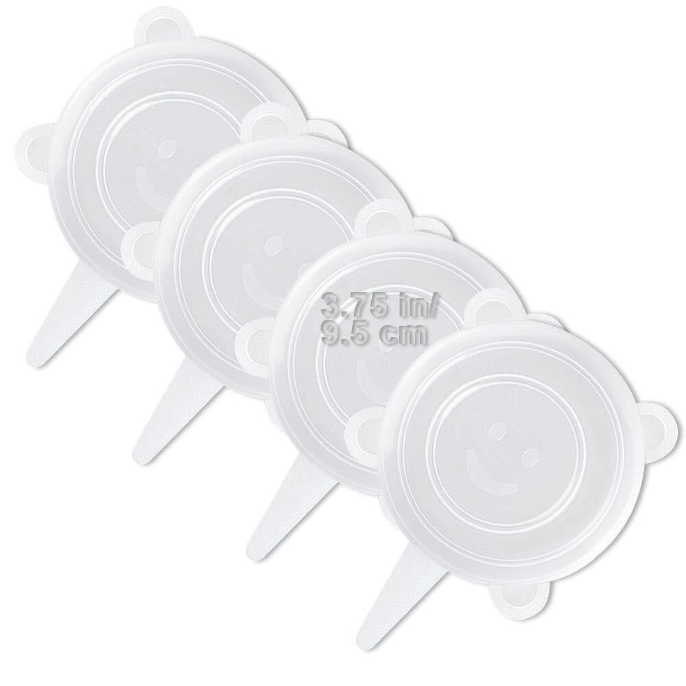 4 Pack Same Size Silicone Stretch Lids, Thicker Reusable Sturdy ...