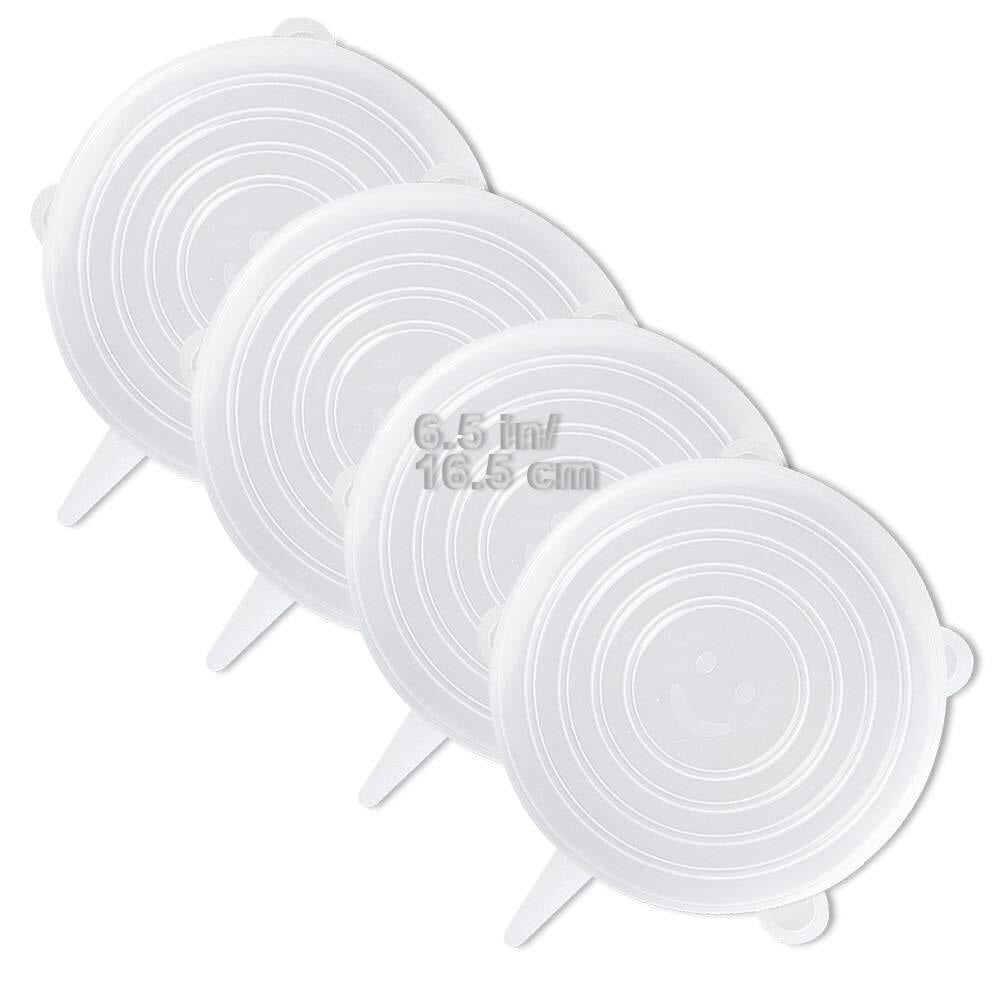4 Pack Same Size Silicone Stretch Lids, Thicker Reusable Sturdy ...