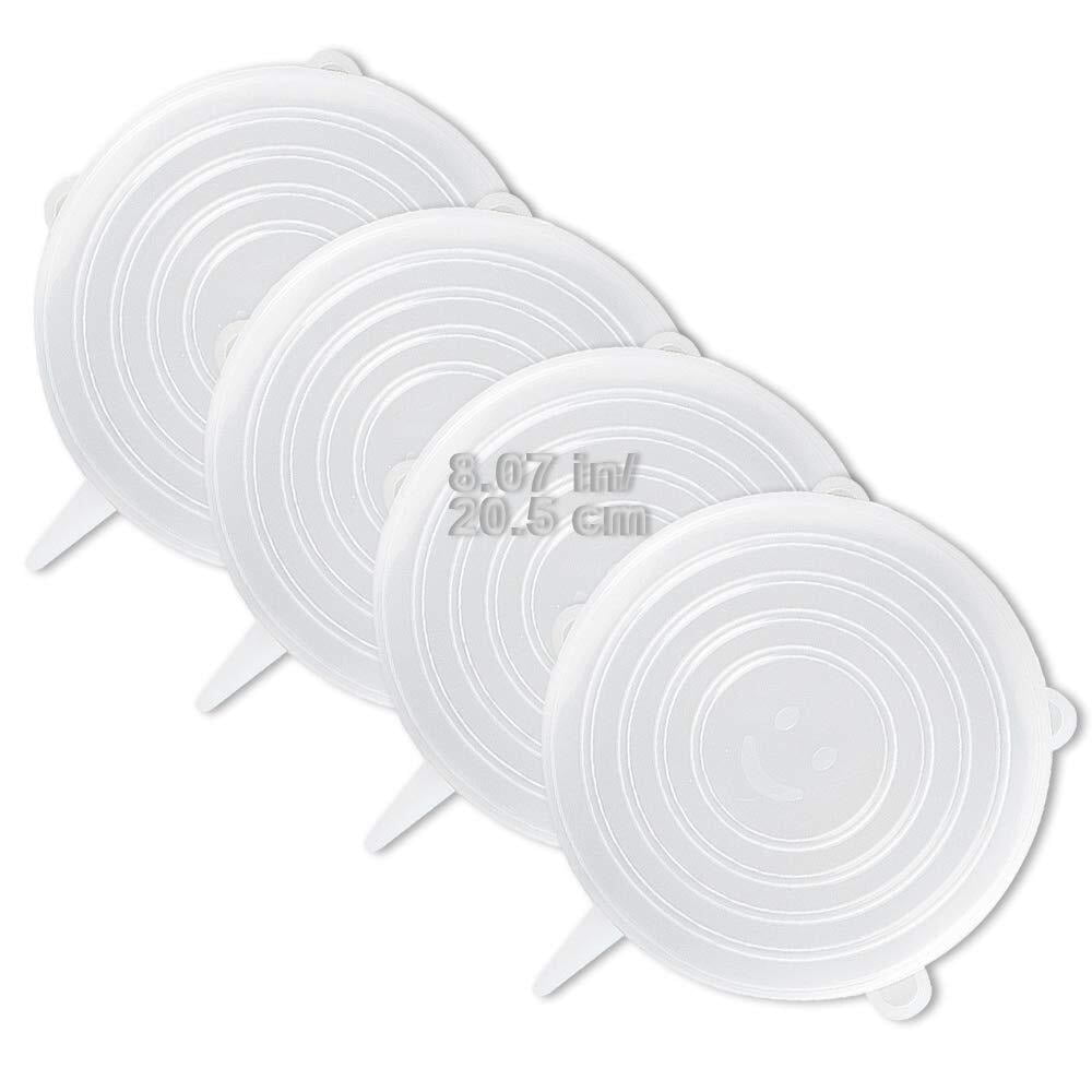4 Pack Same Size Silicone Stretch Lids, Thicker Reusable Sturdy ...