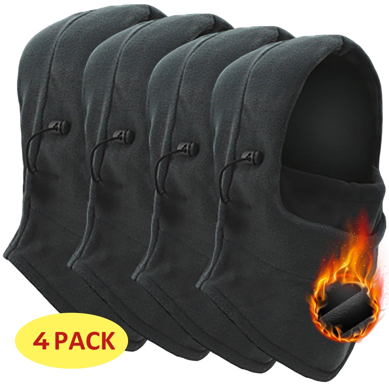 4 Pack Ski Mask Balaclava Full Face Thermal Masks Windproof for Men and ...