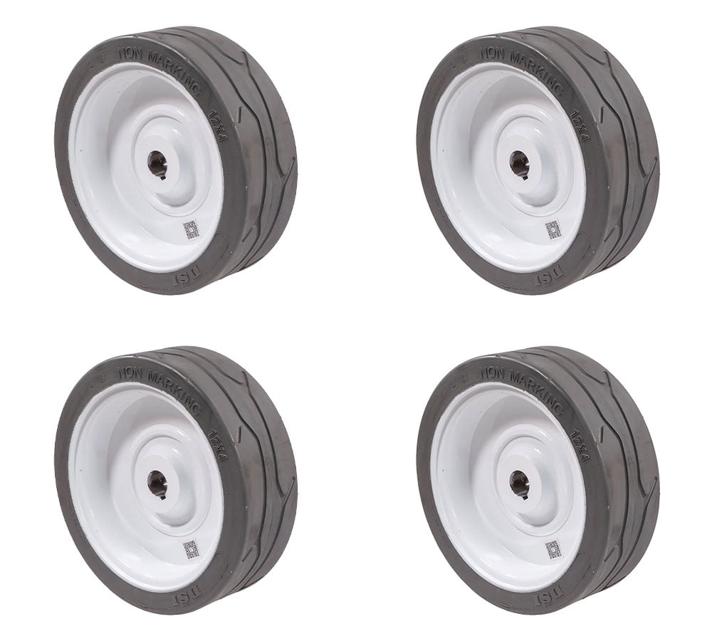 4 Pack SkyJack 209400 Scissor Lift Tires 12"x4" for Model SJ12, SJ16 ...