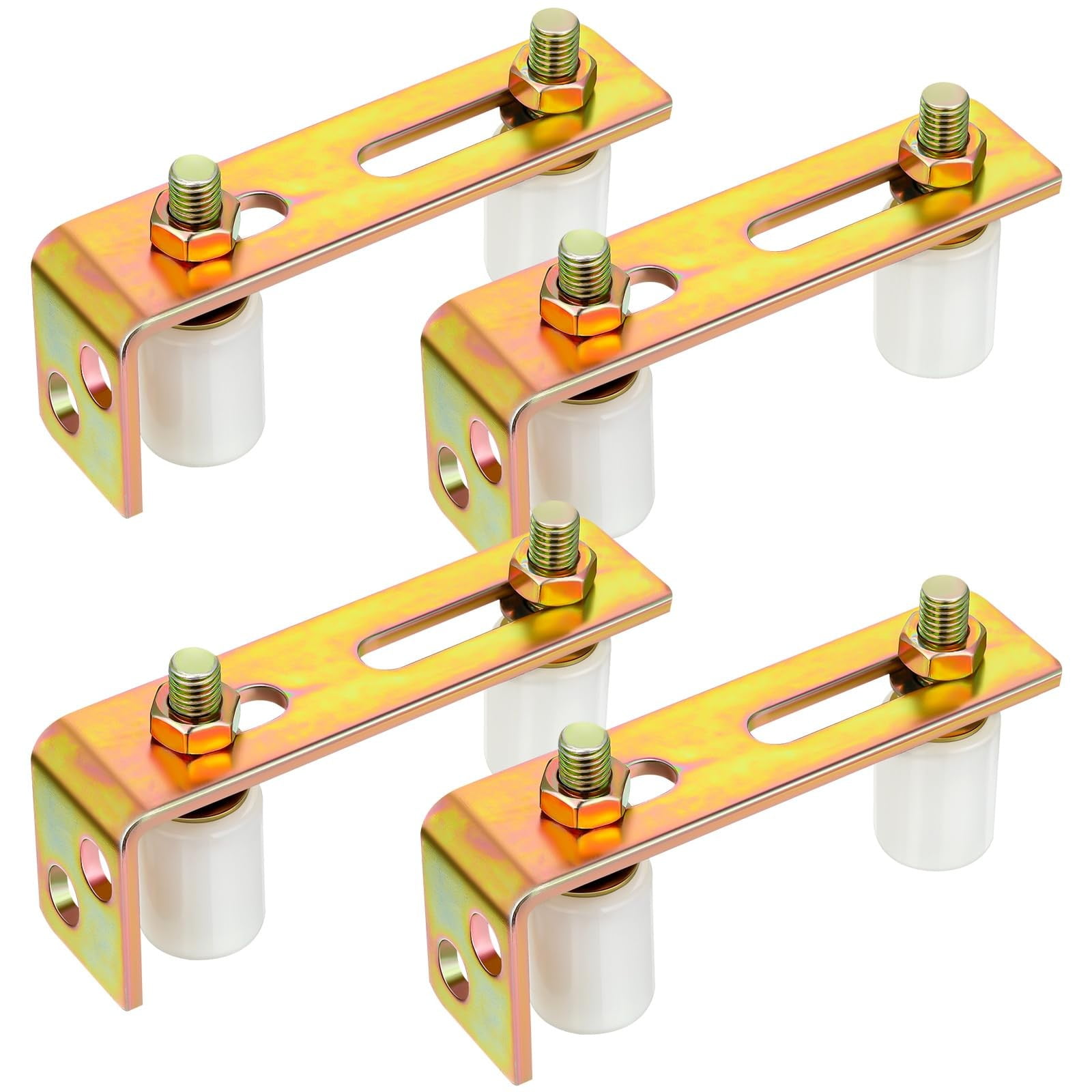 4 Pack Slide Gate Guide Roller Adjustable Dual Nylon Rollers with L ...