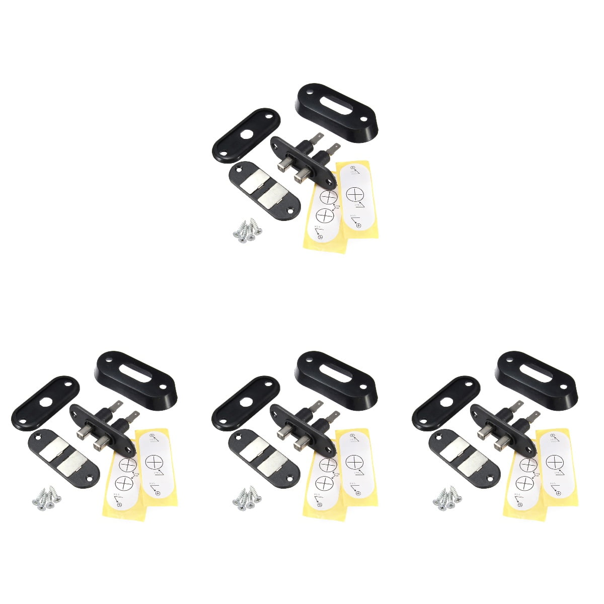 4 Pack Sliding Door Contact Headlight Sliding Van Door Locking Black ...