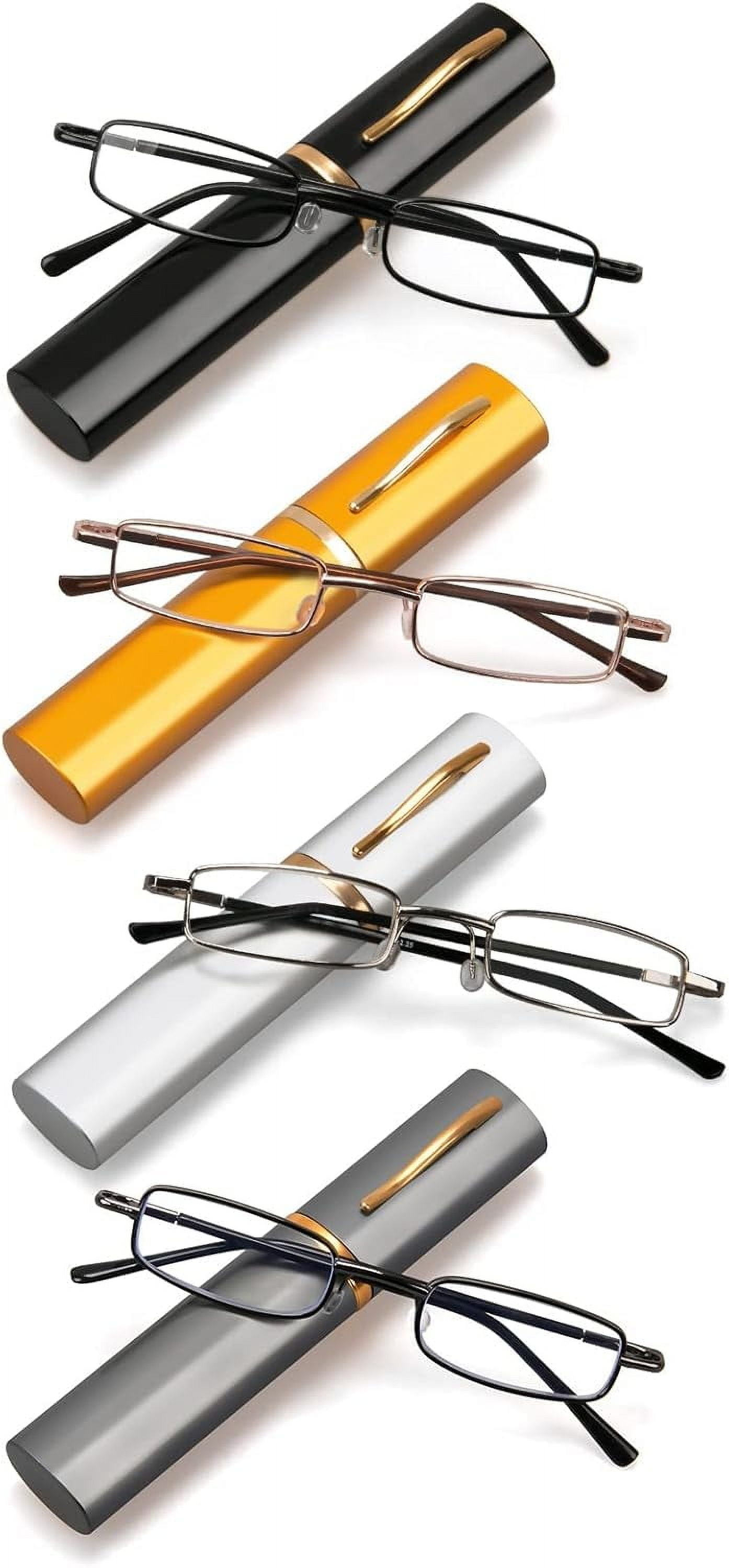 4 Pack Slim Pen Reading Glasses Pen Holder Men and Women Computer ...