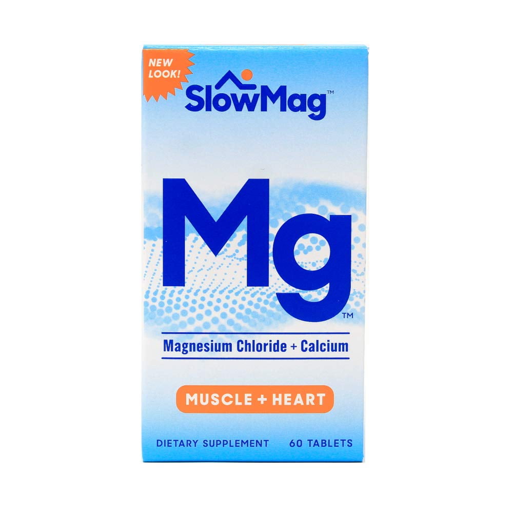 4 Pack Slow Mag Magnesium Chloride and Calcium, 60 Tablets Each ...