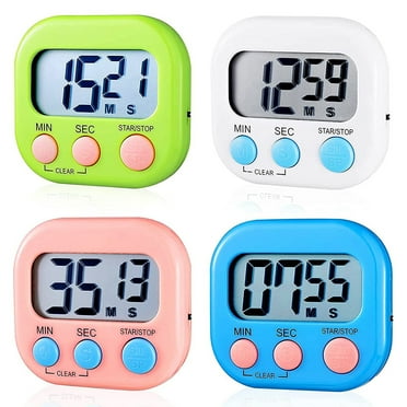 EEEkit 2pcs Digital Magnetic Kitchen Timers, Large Manual Count Up ...