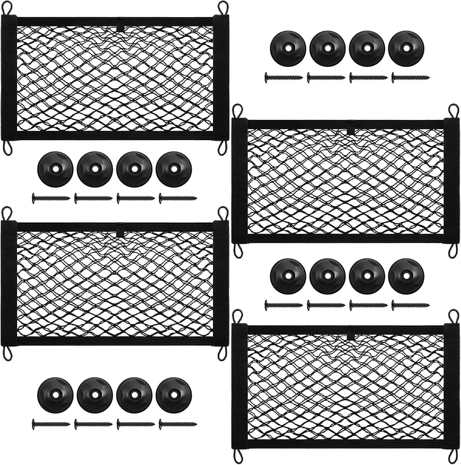 4 Pack Small Cargo Net, 17.7x9.8'' DEDC Large Storage Nets for ...