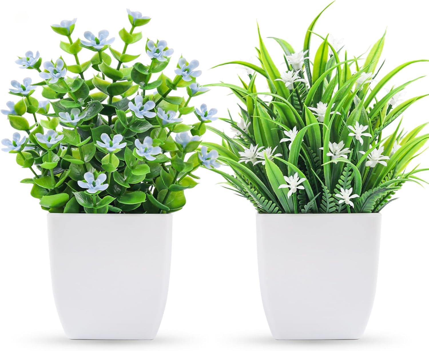 4 Pack Small Fake Plants Mini Artificial Flower Plants for Home Room ...