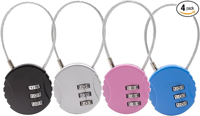 4 Pack Small Locker Lock Digit Combination Lock for School,Toolbox ...