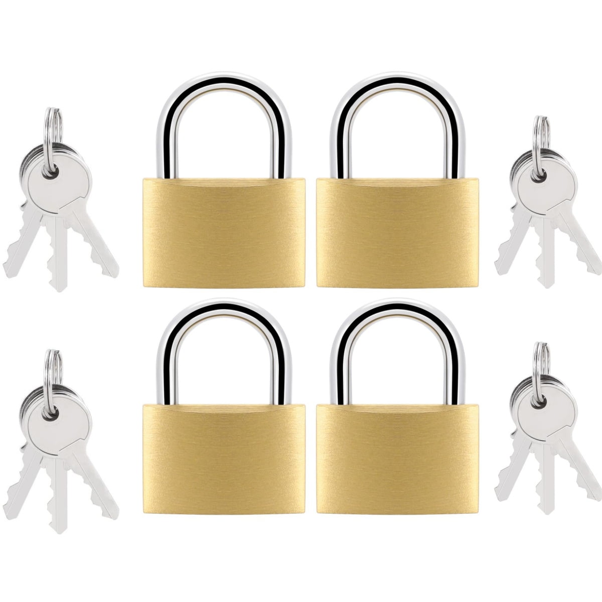 4 Pack Small Luggage Locks with Keys - Mini Padlocks for Locker ...