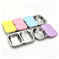 4 Pack Small Stainless Steel 2-Compartment Snack Containers with Lids ...