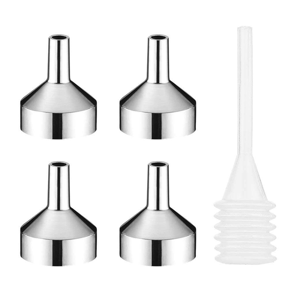 4-Pack Small Stainless Steel Funnels for Perfume with Pipette, Mini ...