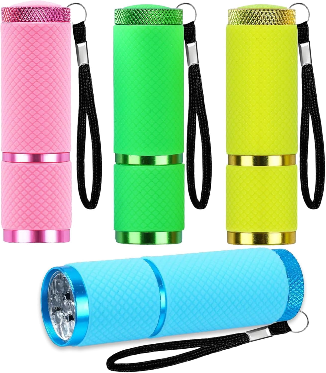 4 Pack Small Torch Mini Torches LED Super Bright with 9 LEDs,Kids Torch ...