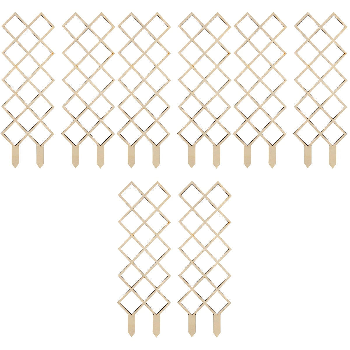 4 Pack Small Wood Trellis for House Plants Wooden Climbing Frame ...