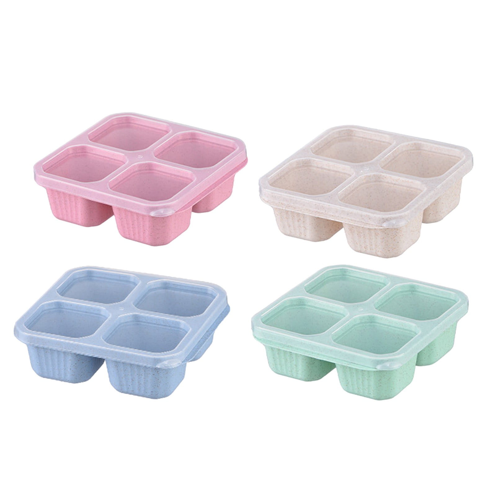 4 Pack Snack Containers Bento Snack Box Reusable Meal Prep Lunch ...