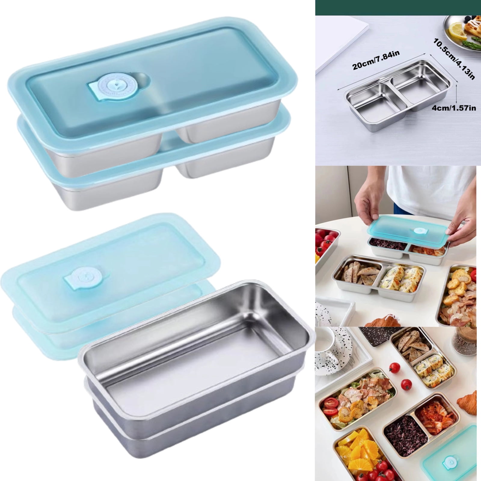 4 Pack Snack Containers,Food Storage Reusable Snack Containers with ...