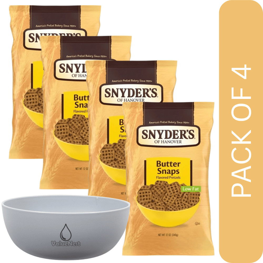 4 Pack Of Snyder's of Hanover Butter Snaps Pretzels, Lightly Salted ...